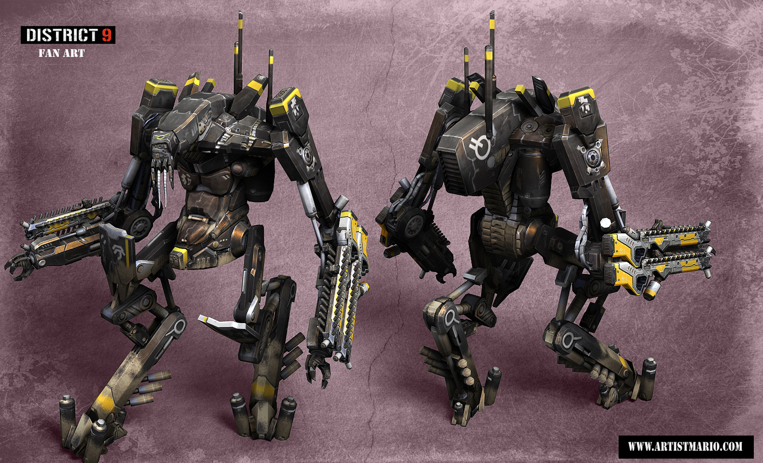 District 9 Mech Concept Art